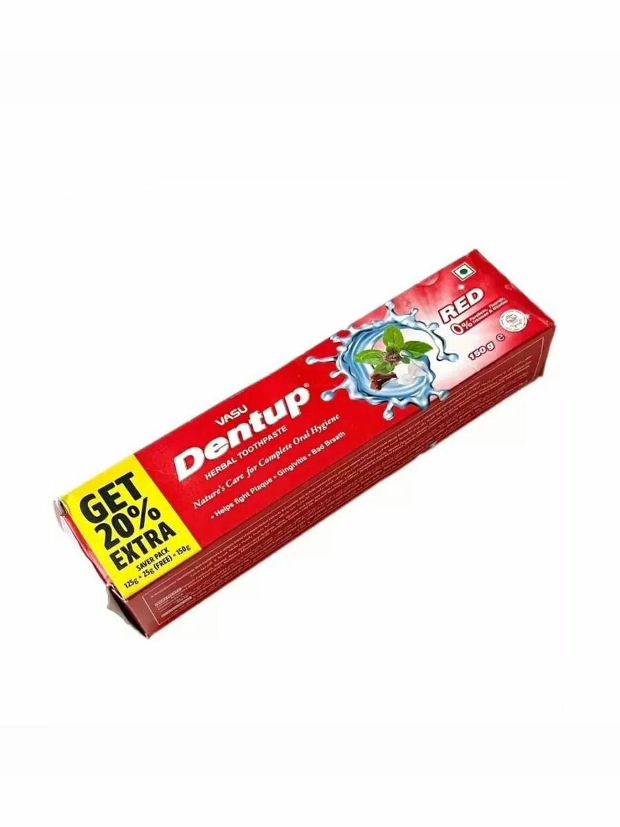 Зубная паста Дентуп Красная / Toothpaste Dentup Red Vasu 150 гр