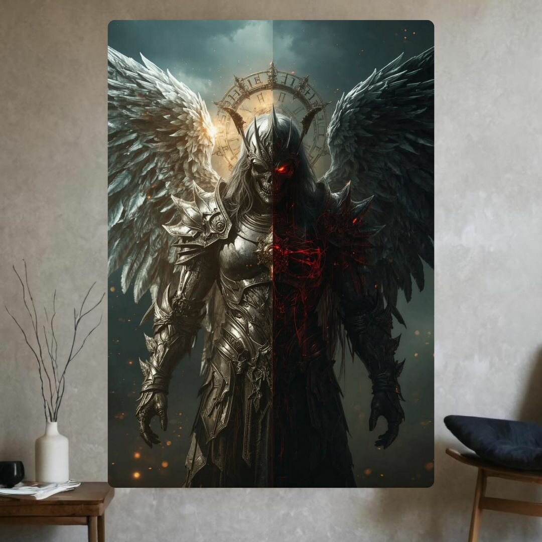 Картина на металле (Аниме), Ангел/Демон, 20*30см