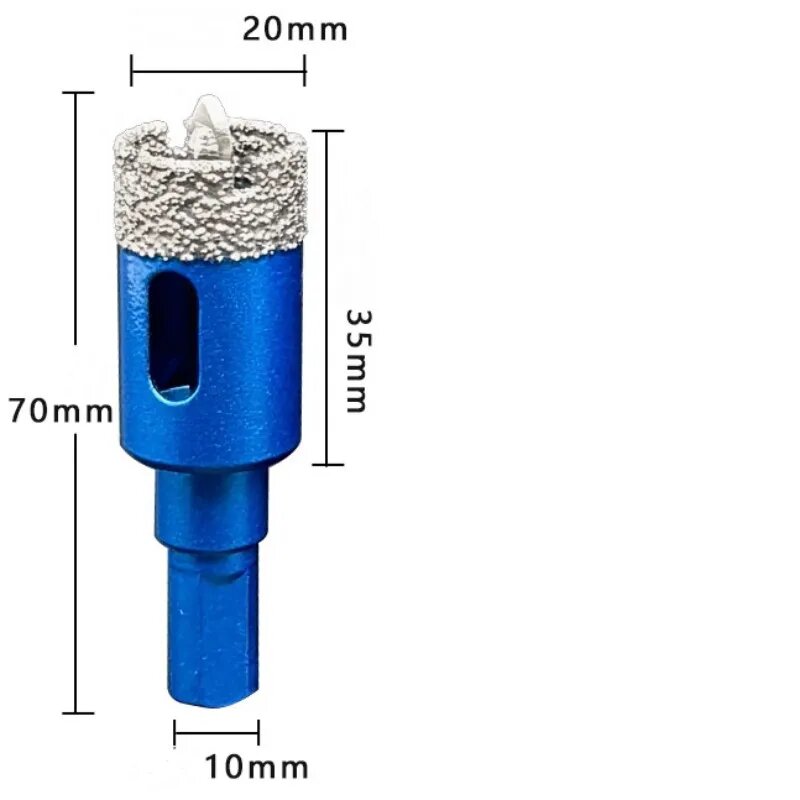 1 шт, 18-45 мм, набор сверл с алмазным покрытием, кольцевая пила для керамической плитки с позиционным сверлом для стекла, мрамора, гранита, камня, фарфора