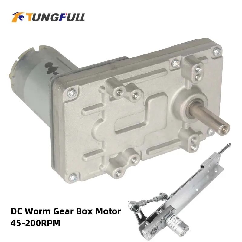 Двигатель постоянного тока 12/24В 15Вт мотор с редуктором, 24 В