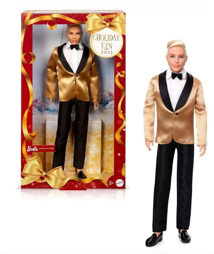 Кукла Барби Barbie Holiday Ken 2025 Blonde JGK55