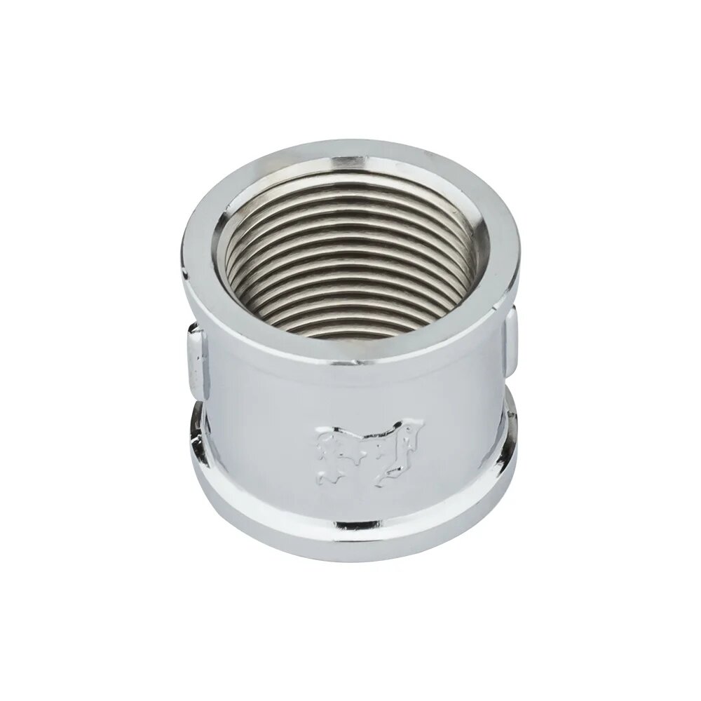 Муфта Profactor Chrome 1 PF TF 54C, латунь, хромированная, разъёмная, внутренняя-внутренняя — фото 1