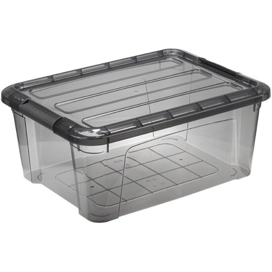 Ящик для хранения с замками Idea КИП 11л М 2336 черный прозрачный