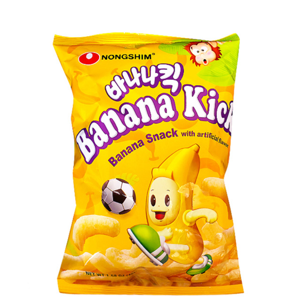 Чипсы Nongshim из пшеничной муки со вкусом банана 45 г, Южная Корея