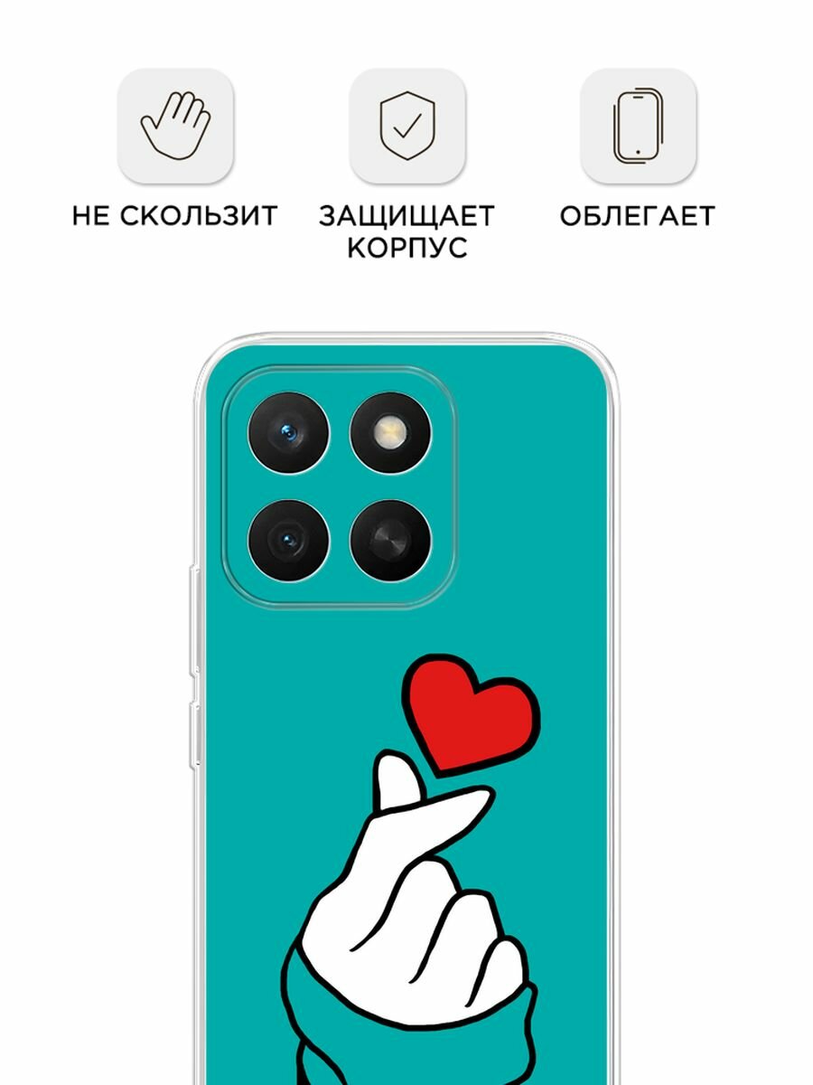 Чехол на Honor X8c / Хонор X8c с принтом "Маленькое сердечко" — фото 1