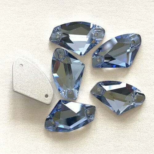 Кристаллы YANRUO 3256, 9x14 мм, Light Sapphire, 96 шт.