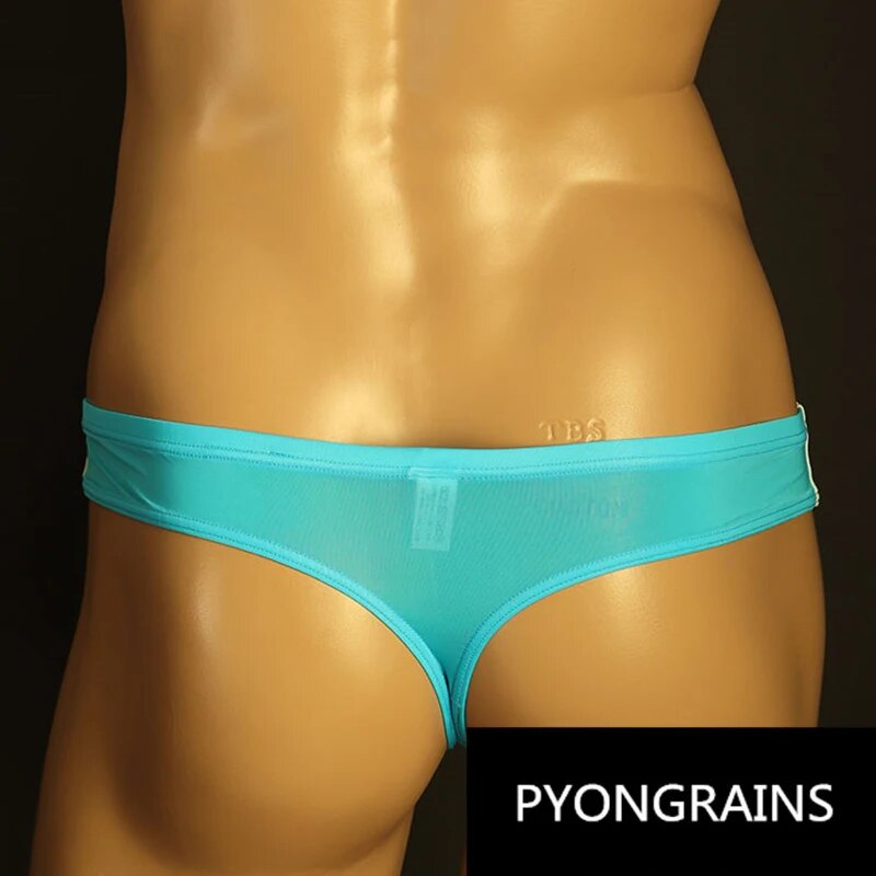 Мужские стринги из лайкры и нейлона Бирюзовый, XXXL, Небесно-голубой