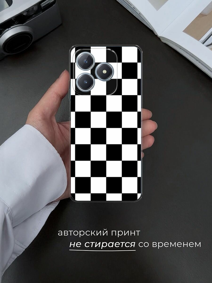 Чехол на Realme C63 / Реалми С63 с принтом "Шахматная доска" — фото 1