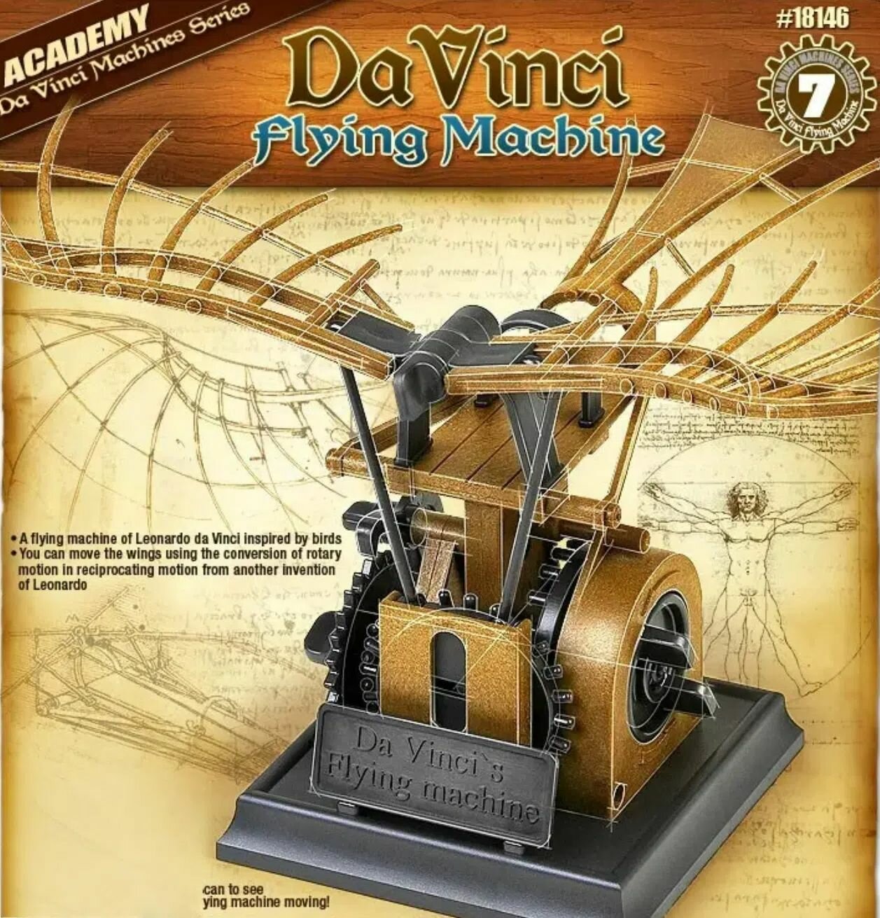 Academy 18146 Летающая машина Da Vinci сборная модель самолета
