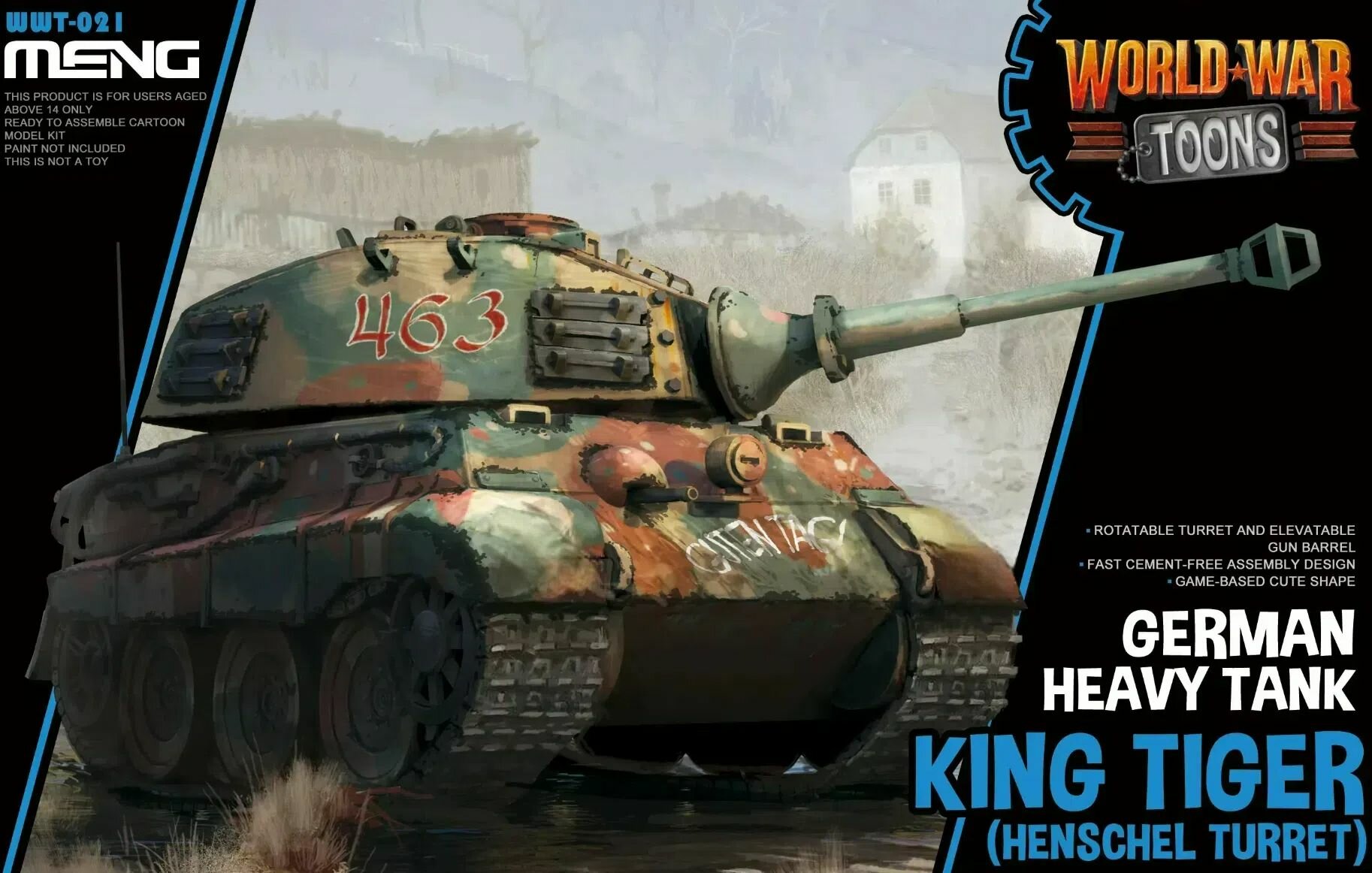 MENG WWT-021 Немецкий тяжелый танк King Tiger (башня Хеншера) Набор моделей