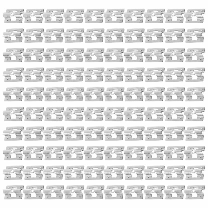 100 шт, зазор 7 мм для пола из ДПК, крепеж нержавеющей стали-высота 6