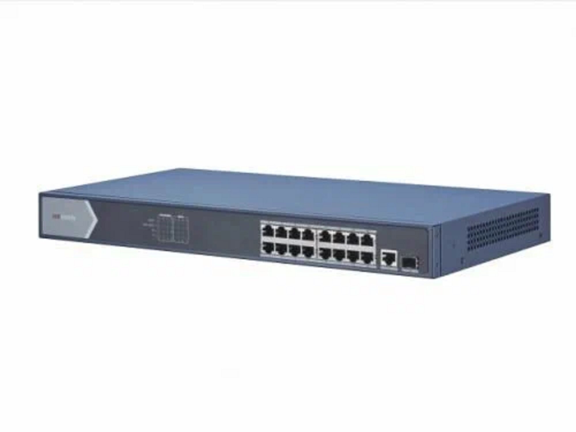 Коммутатор PoE HIKVISION DS-3E0518P-E неуправляемый, 16хRJ45 1000M PoE с грозозащитой 6кВ/Uplink порт 1000М Ethernet,