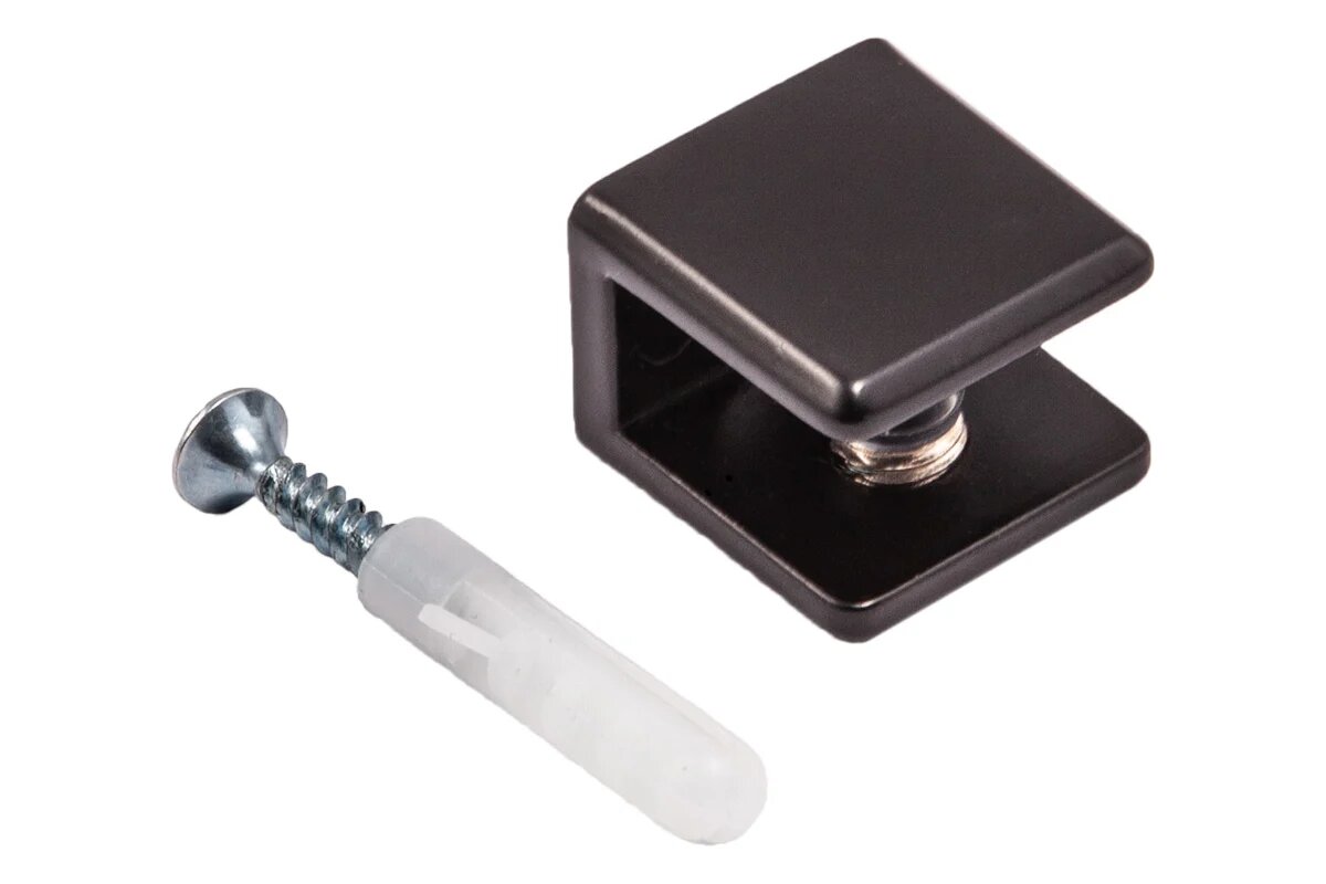 AKS АК104 Металлический стеклодержатель 8-10 мм черный матовый для стеклянных конструкций