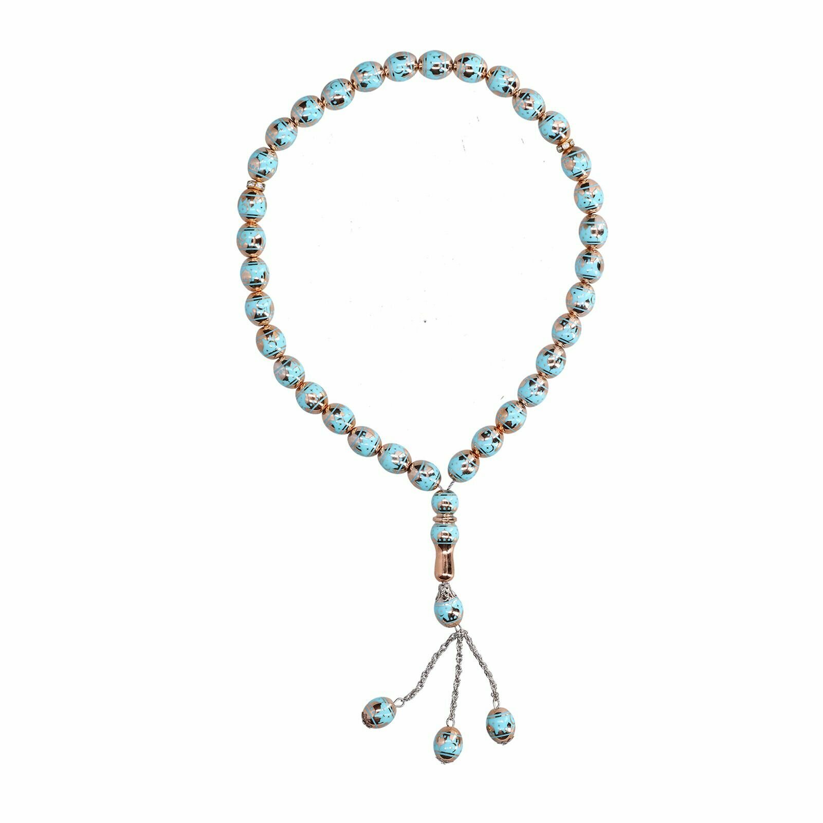 Мусульманские четки ярких цветов, привлекательные, тонкая текстура, удобная ручка, четки тасбих, синие