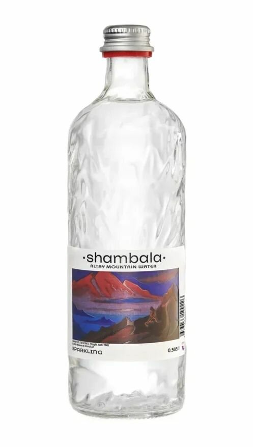 Алтайская горная вода Шамбала/shambala газированная стекло 0.585л (12 штук)
