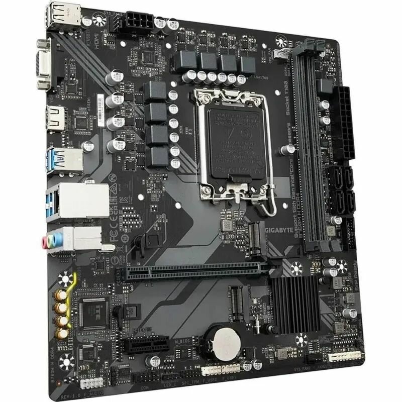 Материнская плата Gigabyte s1700, B760, 2хDDR4-3200, mATX