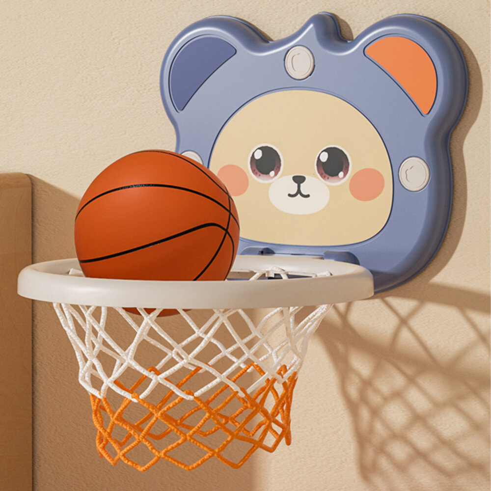 Баскетбольное кольцо для малышей, регулируемое по высоте, для помещений, экономящее место, баскетбольные аксессуары, тренировочное оборудование, подарки для мальчиков и девочек с бесшумным баскетбольным насосом для детей 1-6 лет