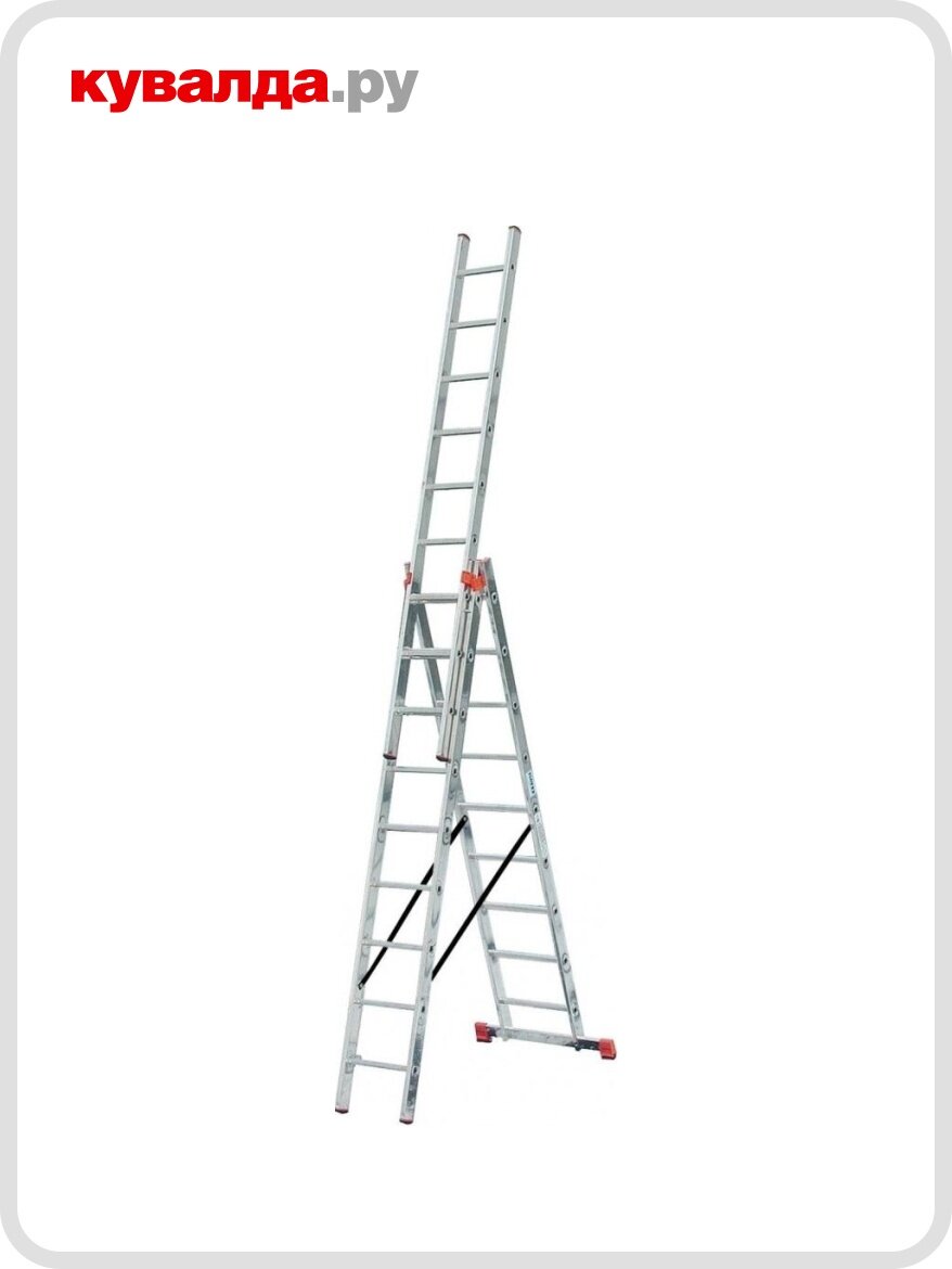 Лестница-стремянка трехсекционная KRAUSE MONTO TRIBILO Trigon 3х12