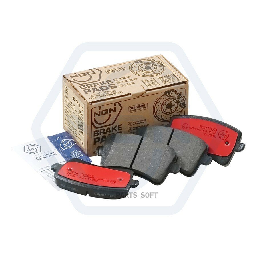 NGN 3501373 Колодки тормозные керамические задние AUDI A4 07> / A4 Allroad 09> / A5 07> / Q5 08> ()