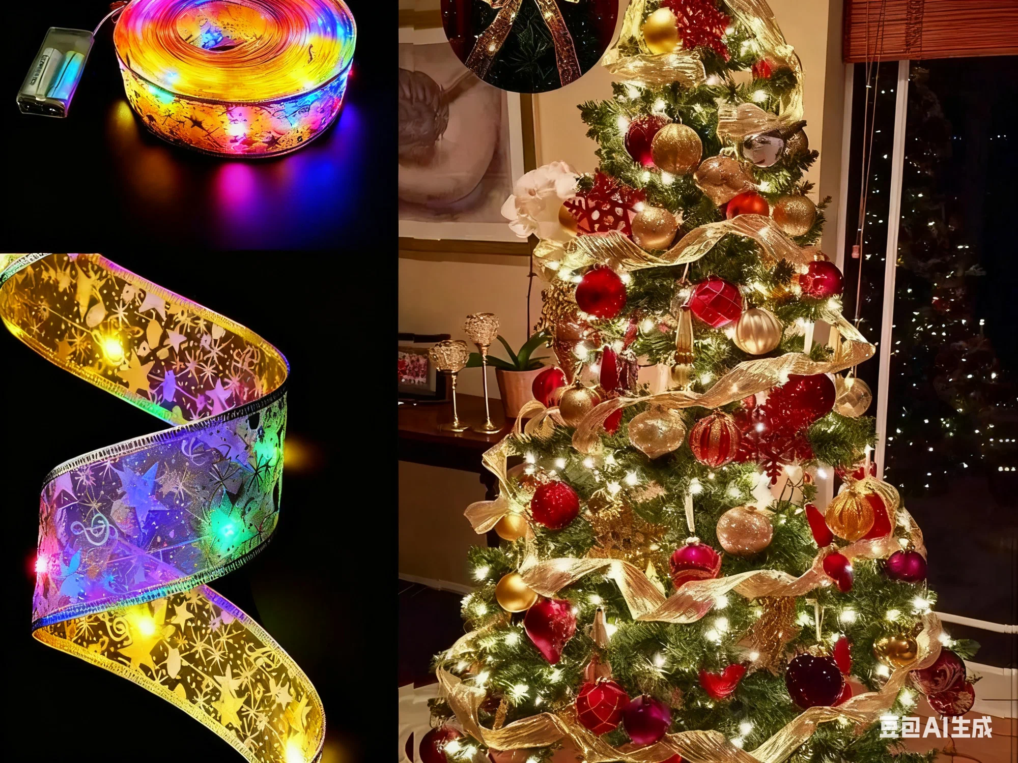 Рождественская лента из медной проволоки light string LED ribbon бронзирующая золотая лента фонарь длиной 5 метров