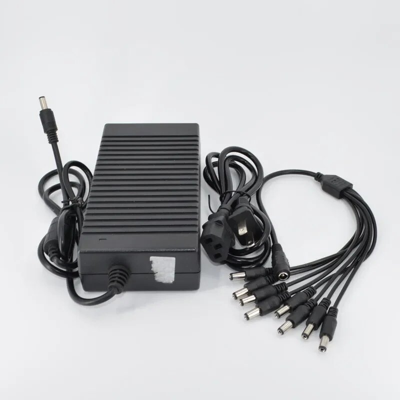 Адаптер питания HDAY-CAM 12V5A/10A для мониторов и камер видеонаблюдения 1 to 8, 12V10A