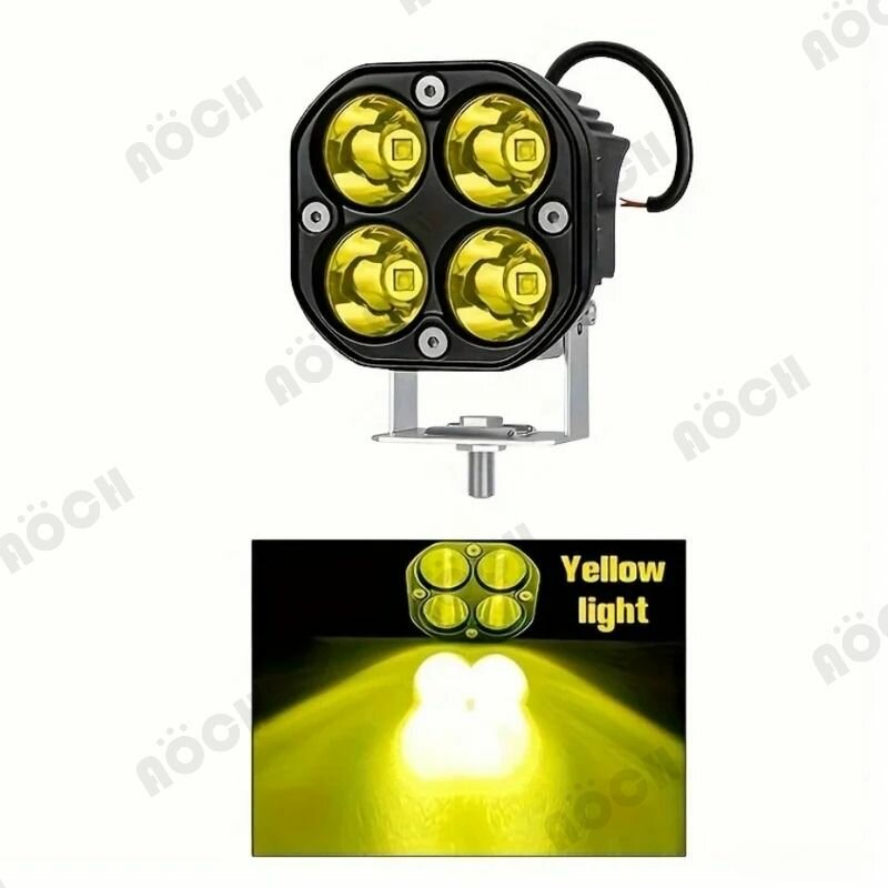 40W LED прожектор желтого света 3 дюйма (толстый корпус, 4-лепестковый) для ПТФ / рабочего света внедорожник / грузови