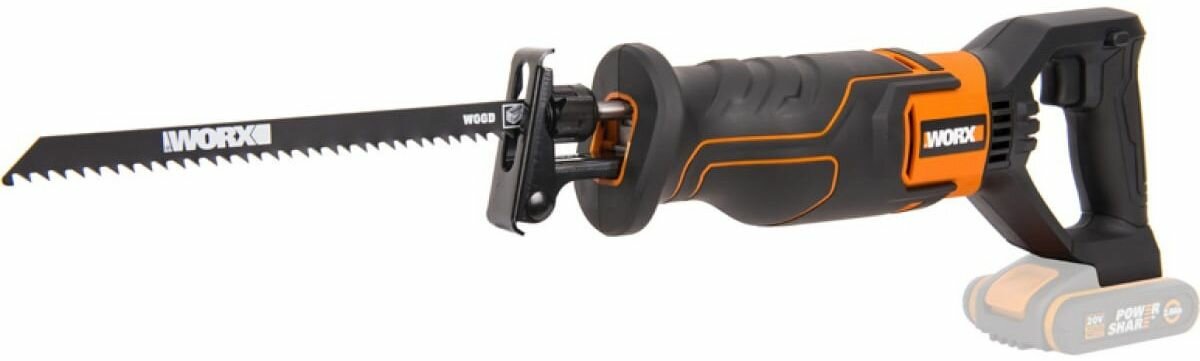 Сабельная пила аккумуляторная WORX WX500.9, без АКБ и ЗУ, коробка