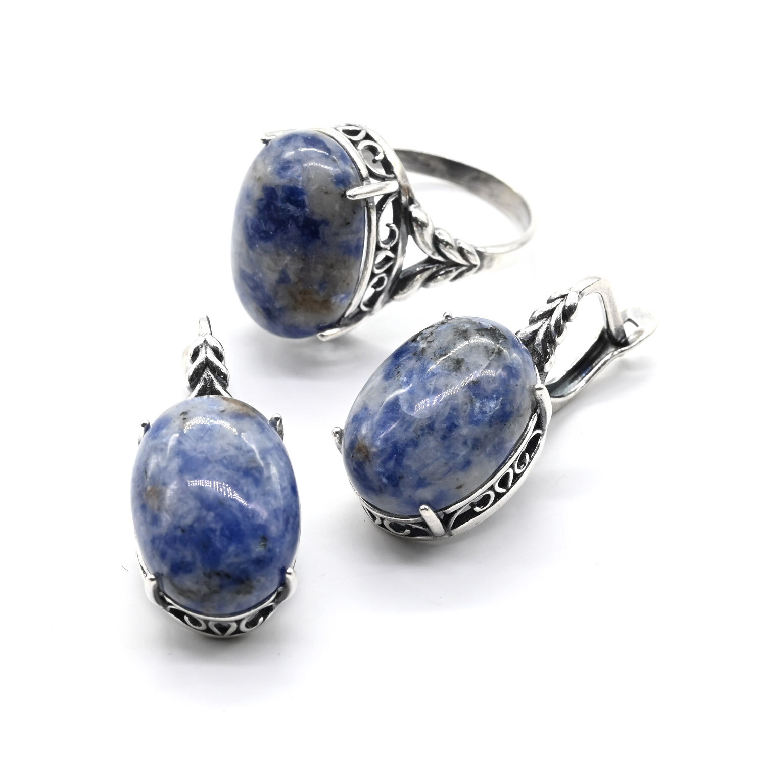 Серьги, лазурит