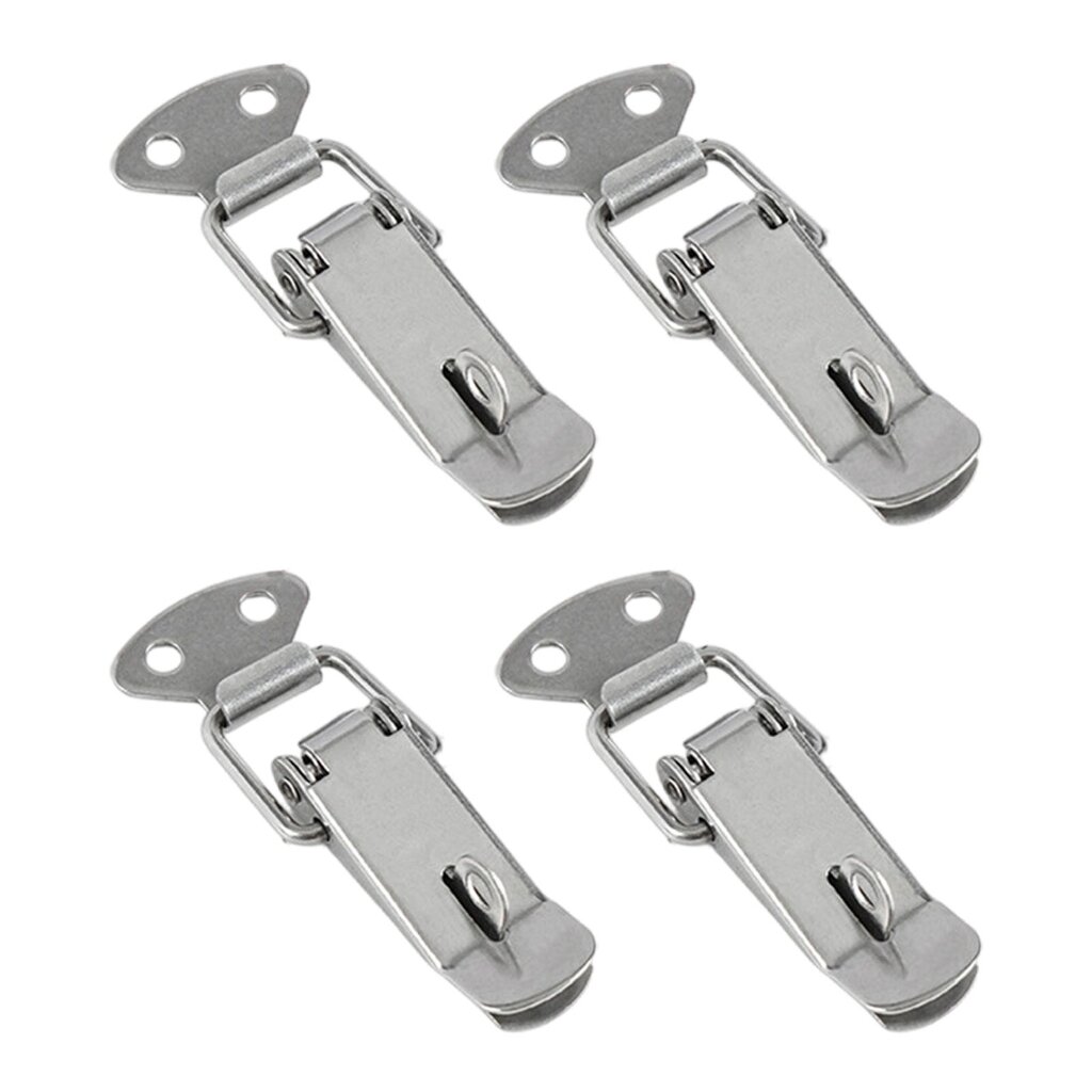 Стальные Крепежные Детали Для Инструментов Надежный Пружинный Запирающий Механизм Универсальные Металлические Застежки Для Ящиков 4шт для Чемоданов Контейнеров