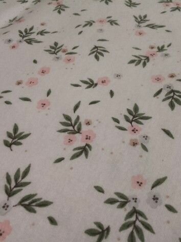 Простыня Фланель Веточка на Белом, 180x200 см