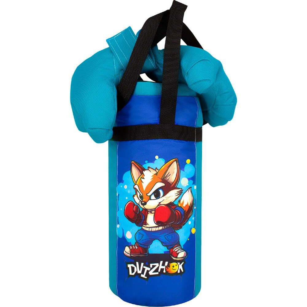 Детский боксерский набор Dvizhok Лисенок, 40 см, сине-голубой, для детей от 3 лет ОА-00000547