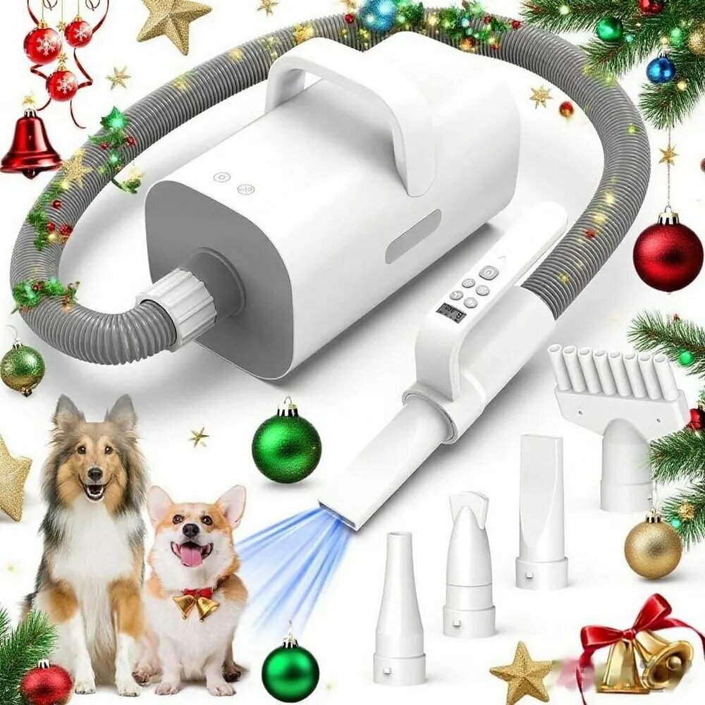 ALF Фен для сушки животных: Идеальный подарок на Рождество и Новый год! Мощный, бесшумный, с интеллектуальной ручкой.