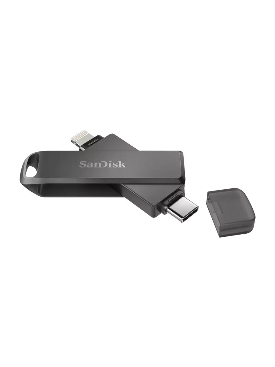 Флеш-накопитель SanDisk iXpand Luxe USB 3.1 Type-C / Lightning 64 Gb. Цвет: черный