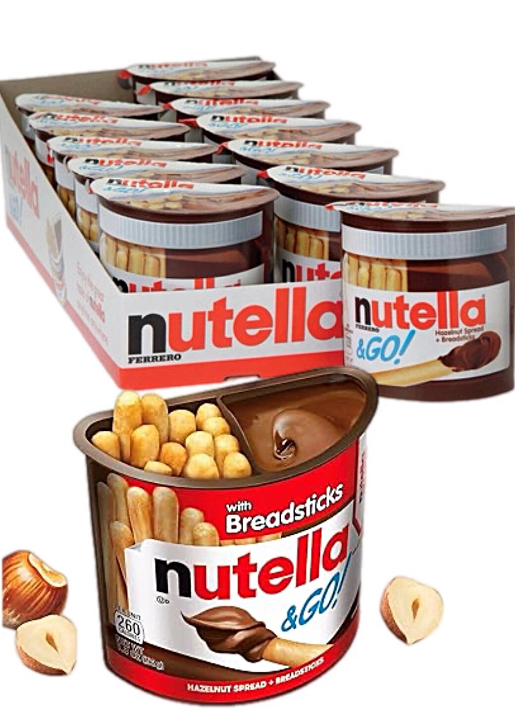 Nutella & Go палочки + шоколадная паста 52 гр х 12 шт (Германия)