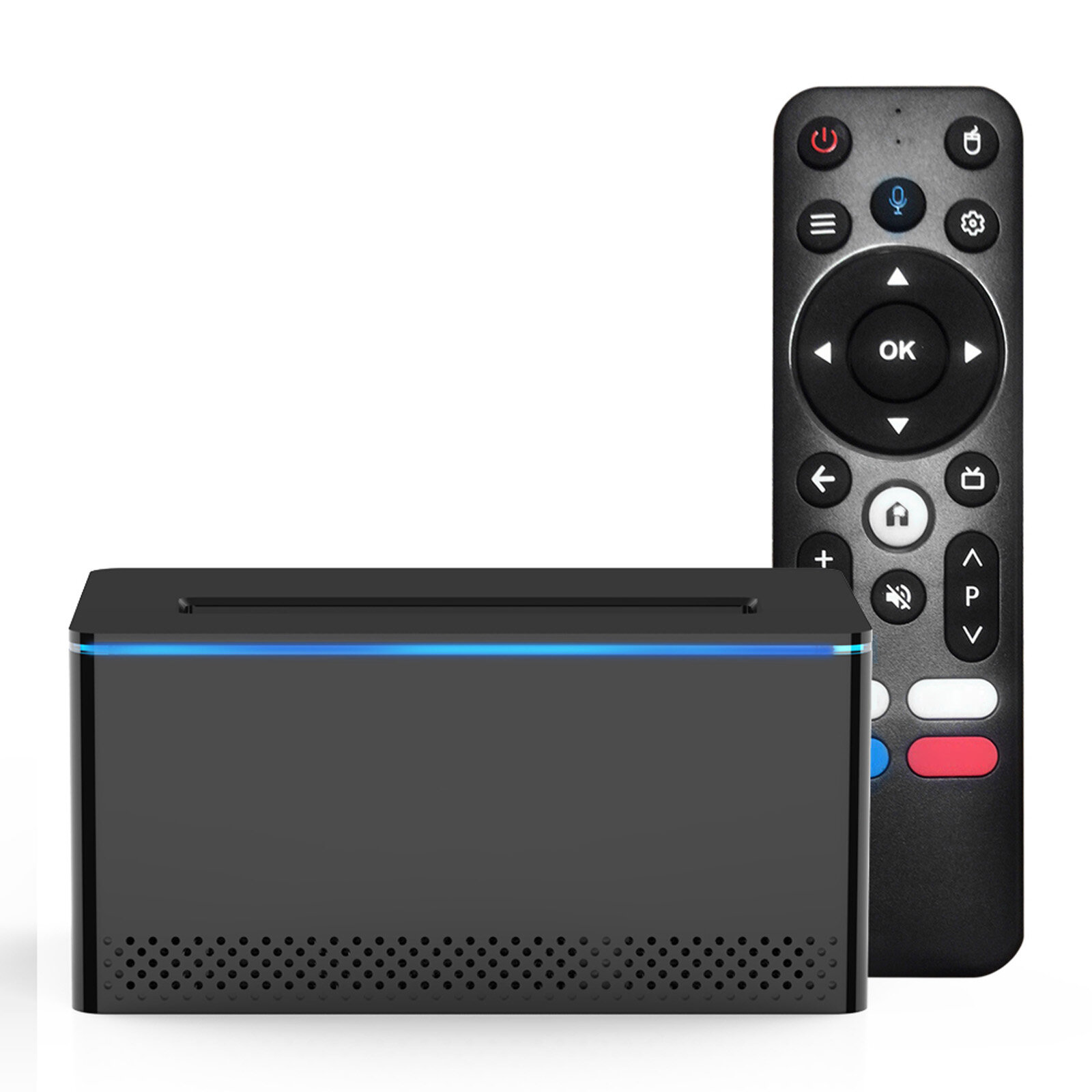 X6 Android 11.0 Smart TV Box Amlogic S905Y4 4K Media Player LPDDR4 2GB EMMC 16GB с SATA6 HDD Slot 2.4G/5G Dual-band WiFi BT4.0 VP9 H.265 Decoding с пультом управления