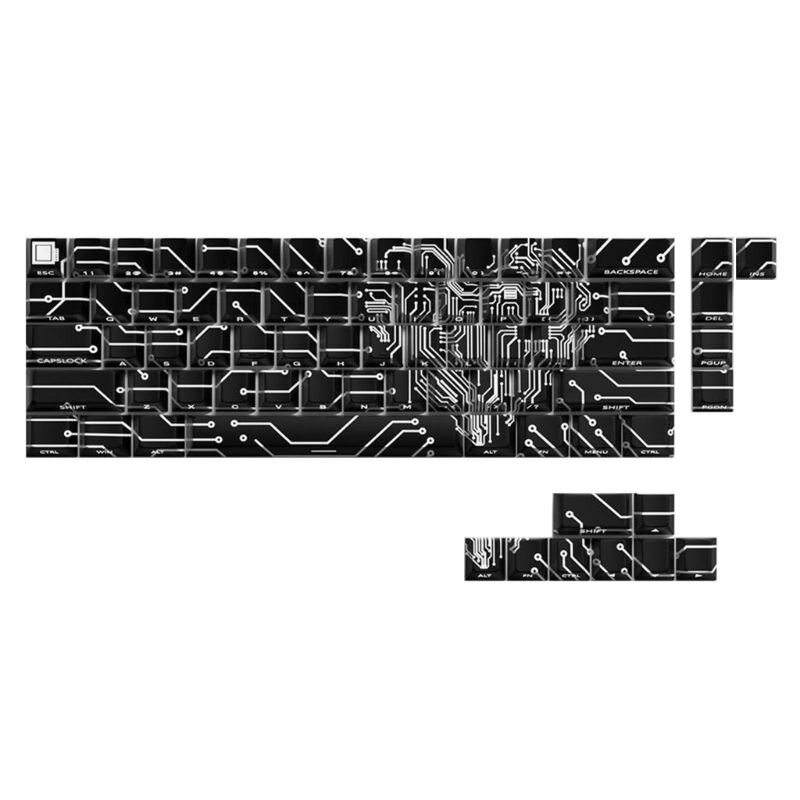 64/74Pcs Подсвечиваемые Кейкапы Dye-Sub, 74 ключа