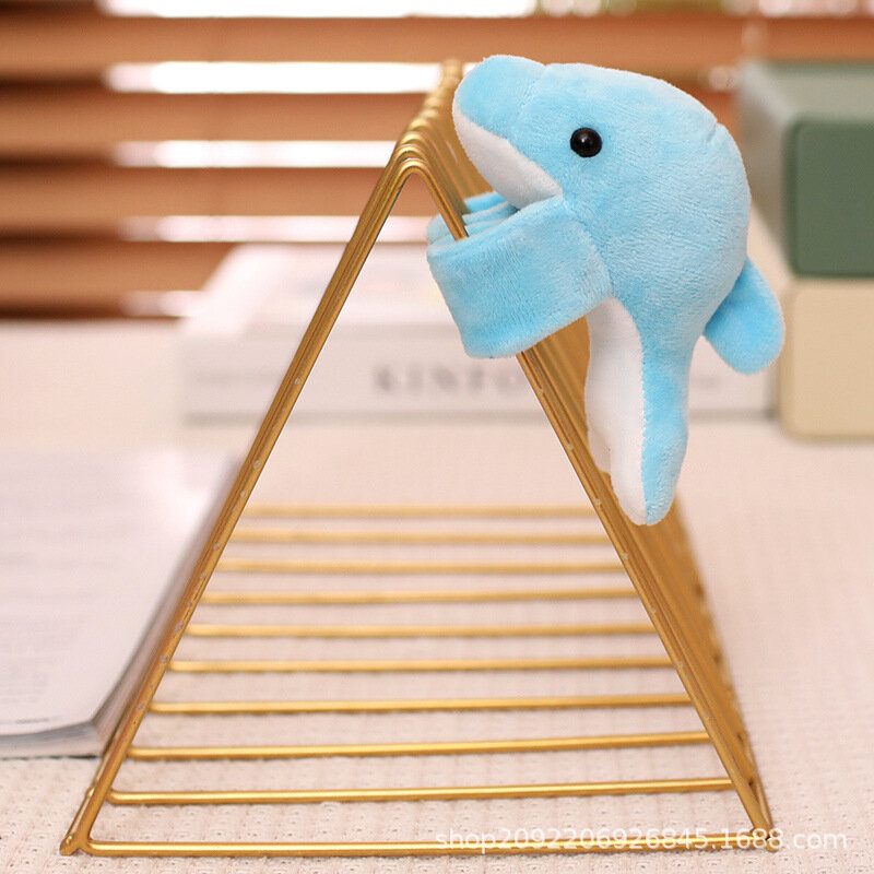 Синий дельфин мягкая игрушка-кольцо с коротким ворсом 10-15 см морская тематика детская игрушка