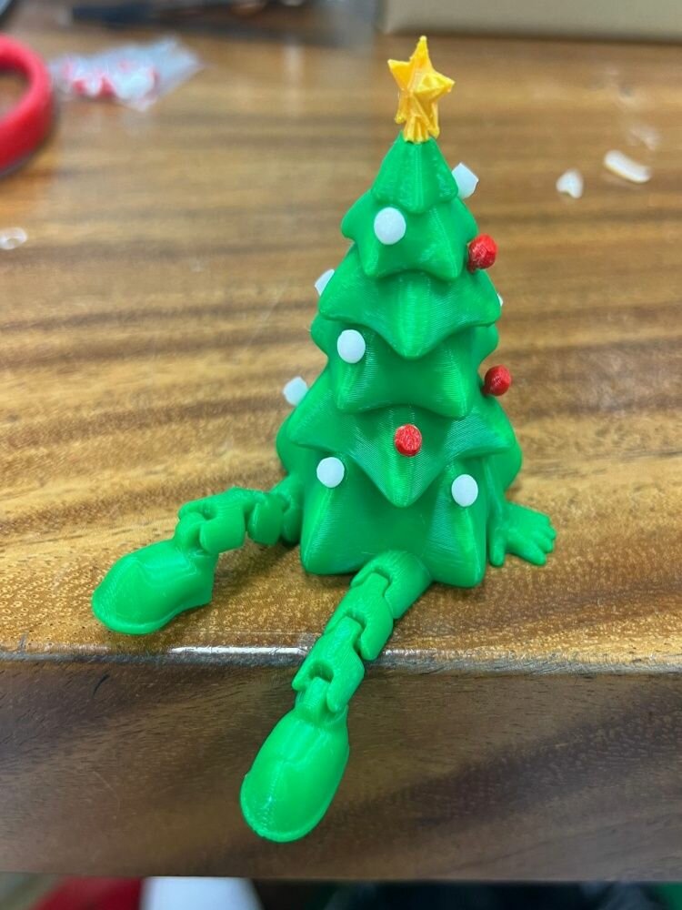 3D-печатная рождественская елка, милый настольный декор,2 штуки