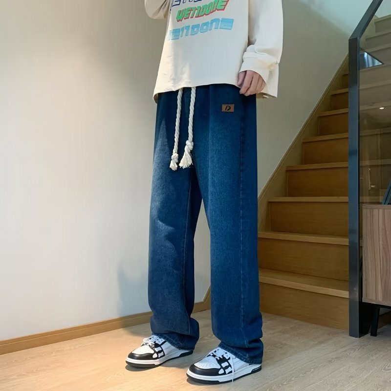 RONG CH Джинсы Мужские Осенние Американские Хип-Хоп Винтажные Большие Размеры Папа Деним, Размер_M