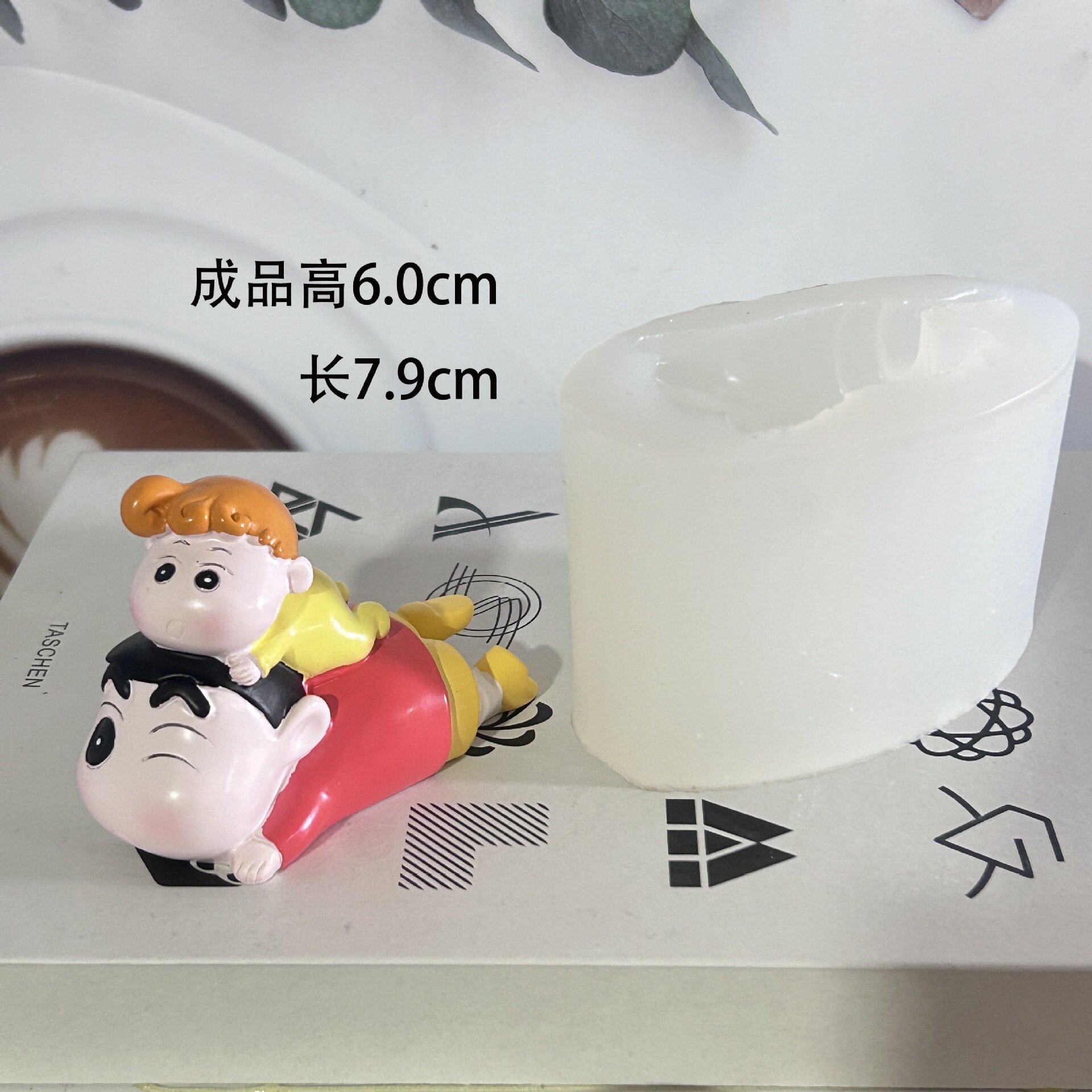 Гипсовая фигурка Крэйон Шин-чан играющий стиль 3D DIY белая основа для рисования детский набор