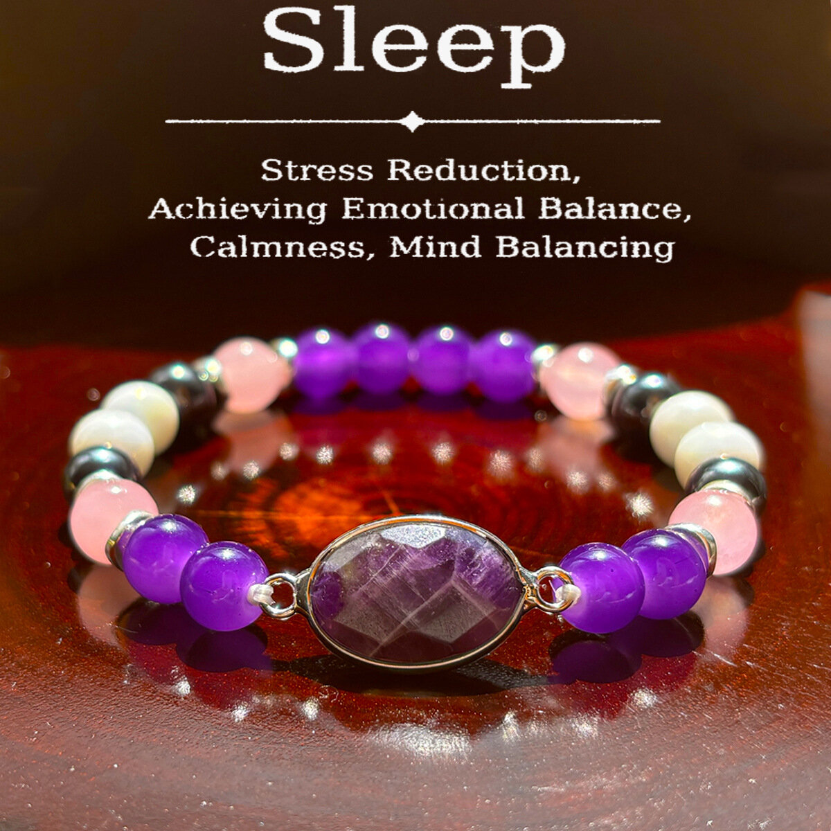 YM Mall Браслеты из бусин Фиолетовые бусины Унисекс Элегантность