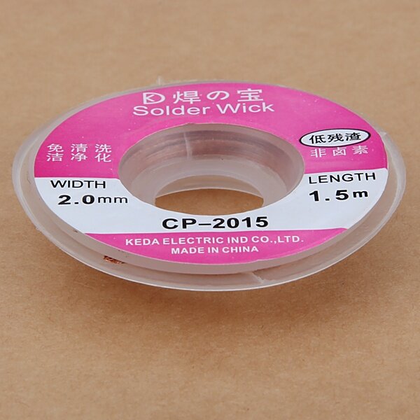 75 см 2,0 мм медная оплетка для удаления припоя катушка для удаления флюса фитиль провод кабель