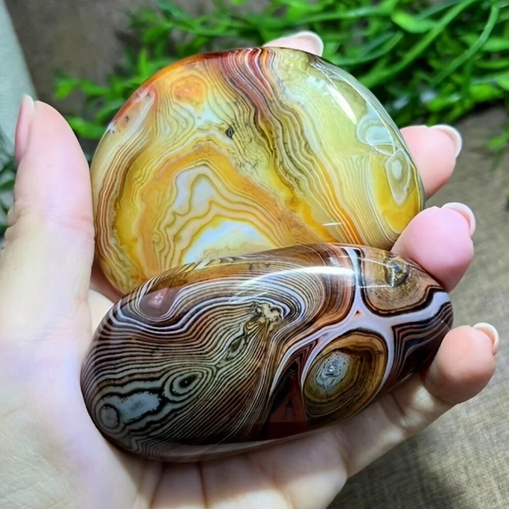 Большой размер натуральный шелковый агат кристалл кварца полированный гладкий овальный драгоценный камень для медитации духовный декор столешницы