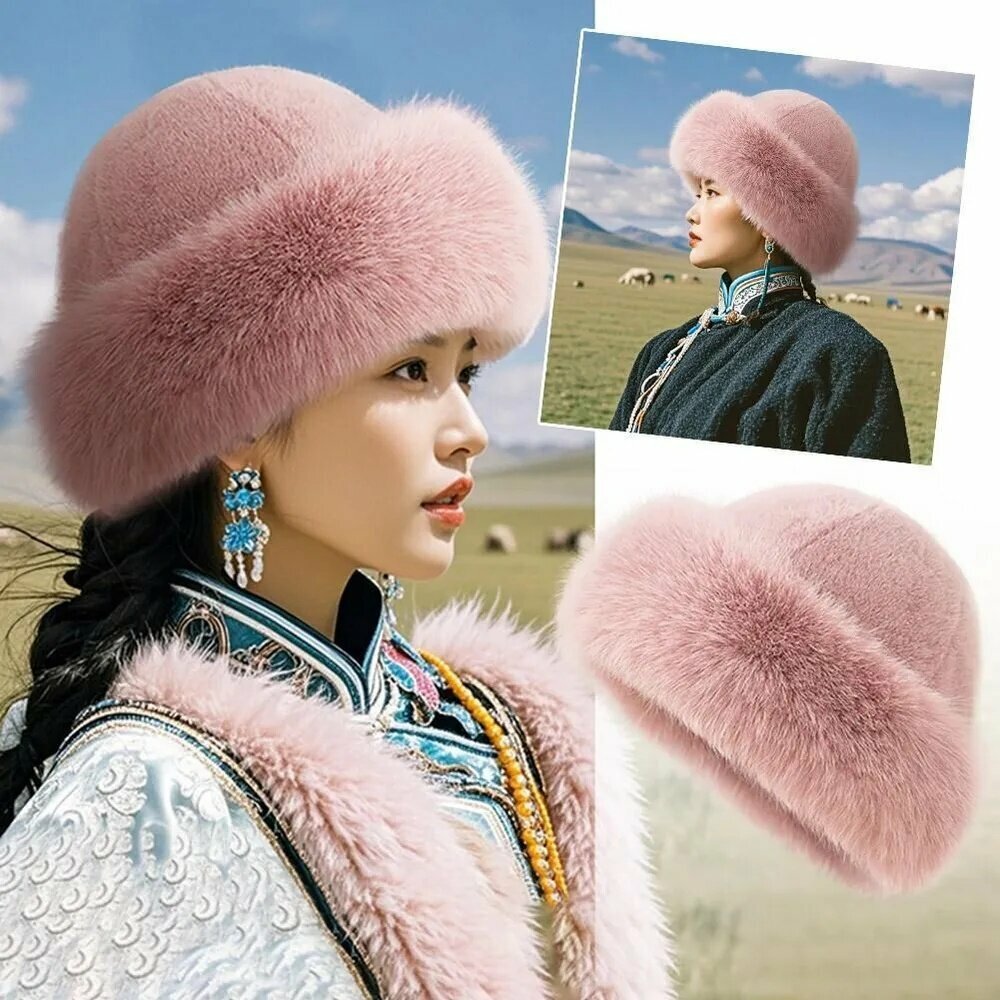Женская осенняя и зимняя хлопковая шляпа теплая монгольская шляпа показывает лицо маленькая универсальная защита ушей