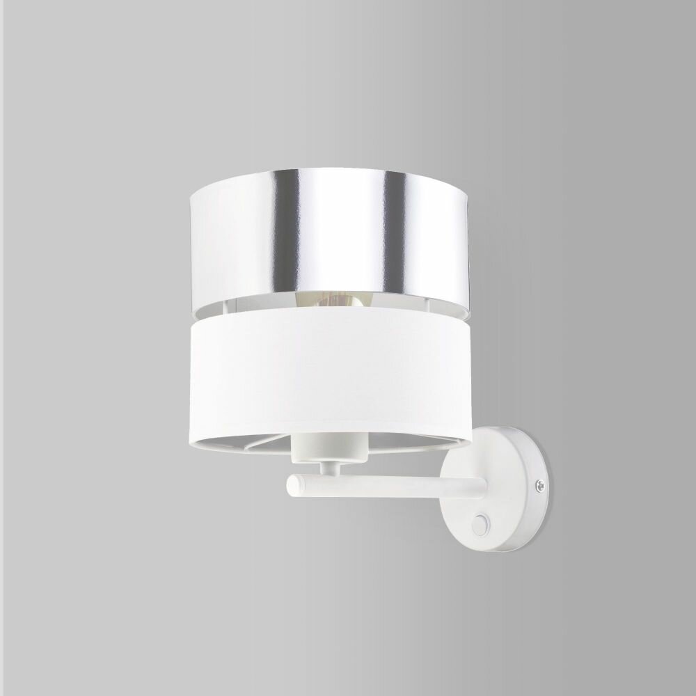 Бра с абажуром TK Lighting 4175 / настенный светильник / Hilton Silver.