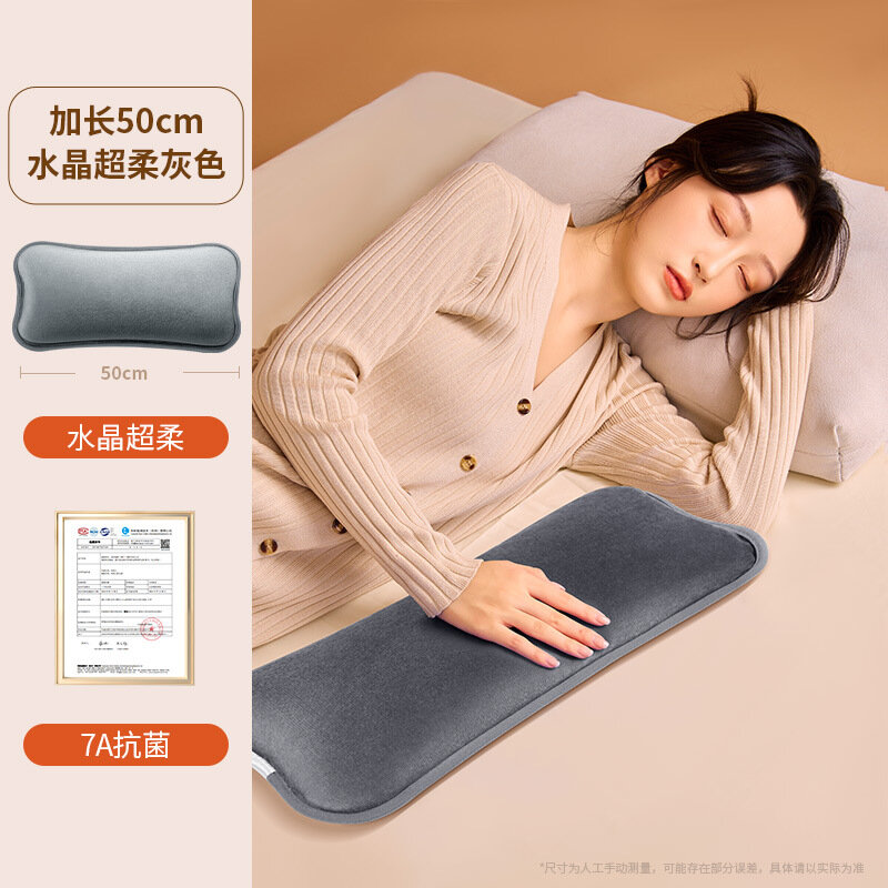 Горячая бутылка с водой, перезаряжаемая, большая, длинная, теплая водяная сумка, грелка для ног, специальная электрическая грелка, грелка для рук, взрывобезопасная для детей, оригинальная