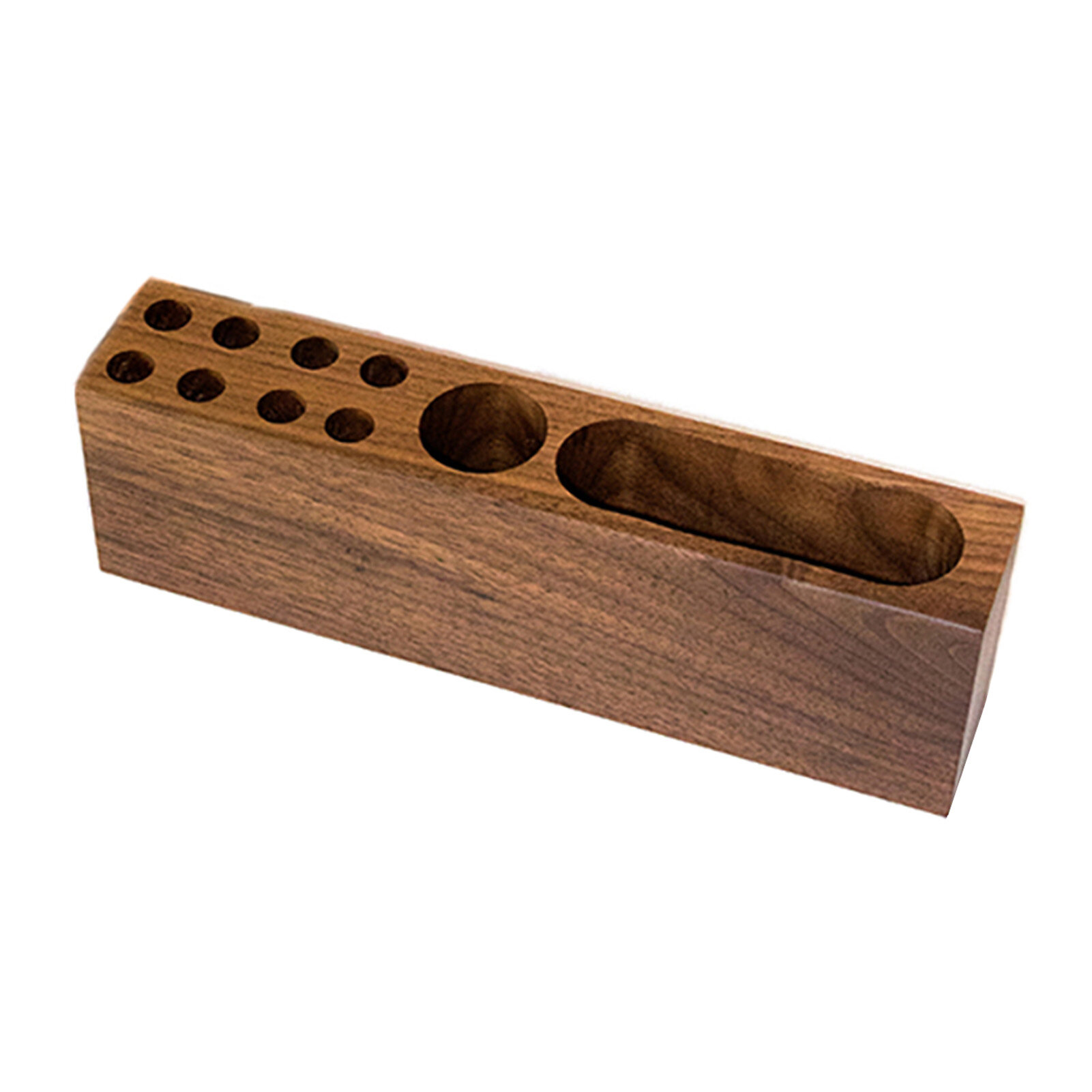 Подставка для ручек из акации для стола, подставка для карандашей из массива дерева, органайзер для визитных карточек, хранение офисных принадлежностей и украшение рабочего стола.