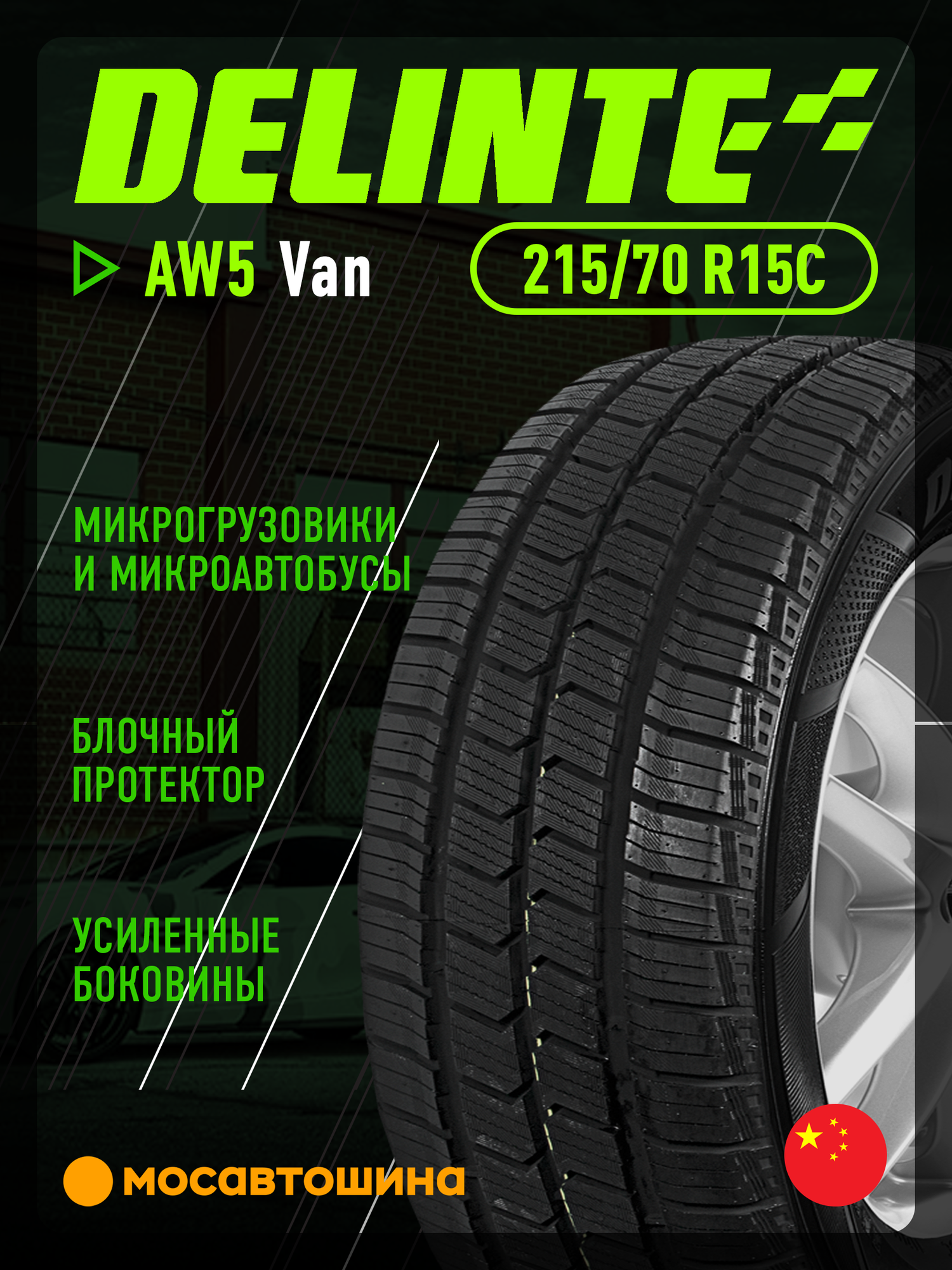 Зимние автомобильные шины Delinte AW5 Van 215/70 R15C 109/107R