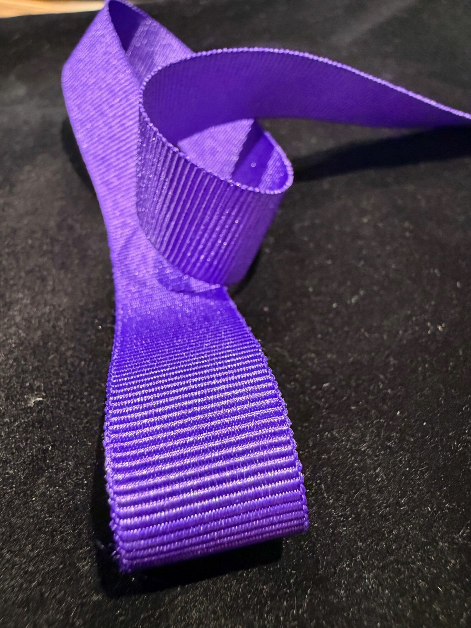 Репсовая лента (тесьма), ширина 1 см, цвет фиолетовый, намотка 10 метров
