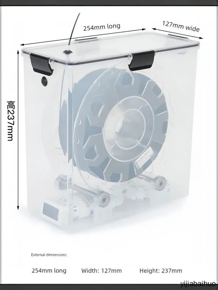 Сушильный шкаф для нити 3D-принтера (включает гигрометр и осушитель)